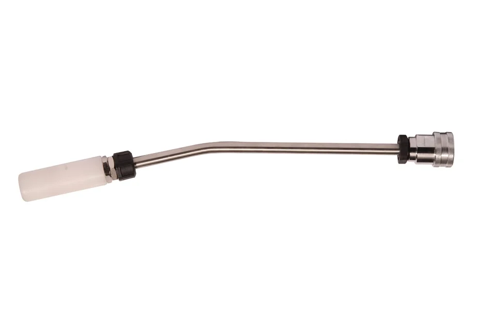 Curved lance with foam nozzle and quick connector for multifunctional ...