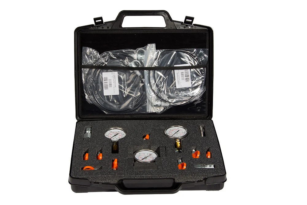 Measurement set for power hydraulics with connectors, 2 hoses and 3 ...