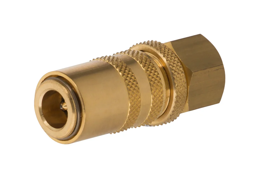 Quick coupling socket for injection molds with G thread, with valve and ...