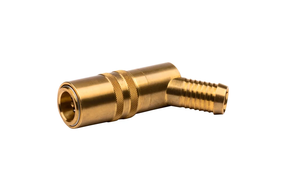 Quick coupling socket 45° for injection molds with hose end with valve ...