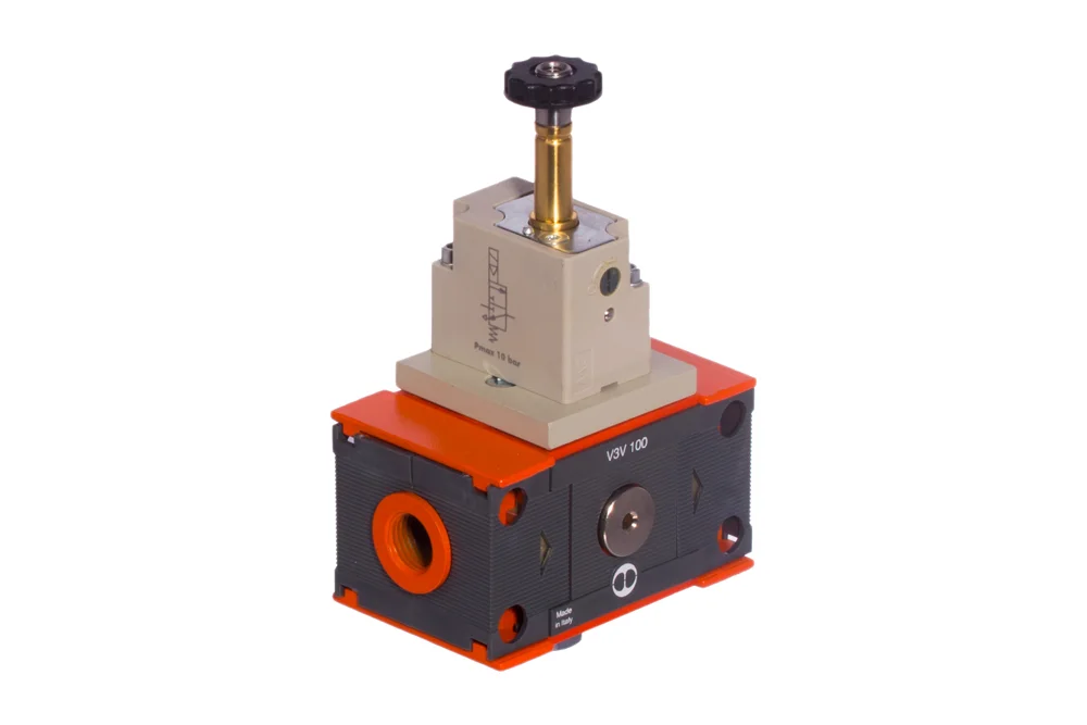 Electric shut-off valve, V3V 100, 200 SKILLAIR® series, with end plates ...