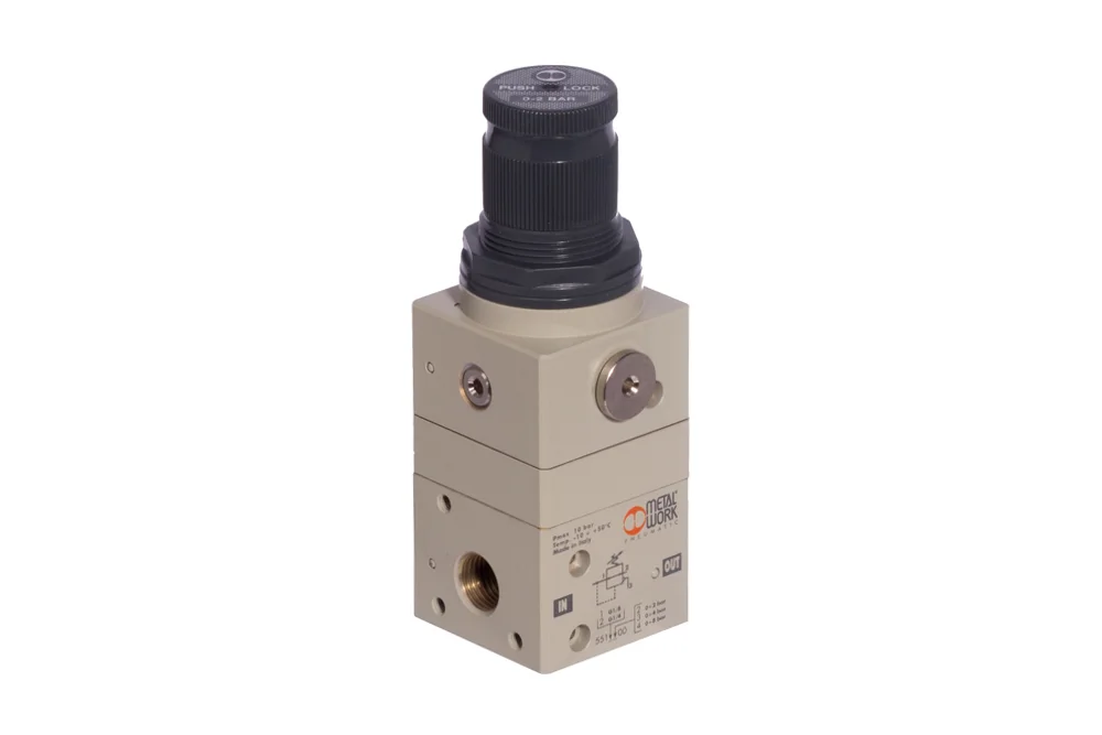 Precision compressed air reducing valve with BSP female thread, GS ...